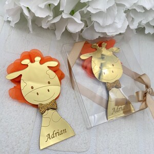Giraffe Birthday Party Favor, Welcoming Party, Safari Theme Magnetic ...