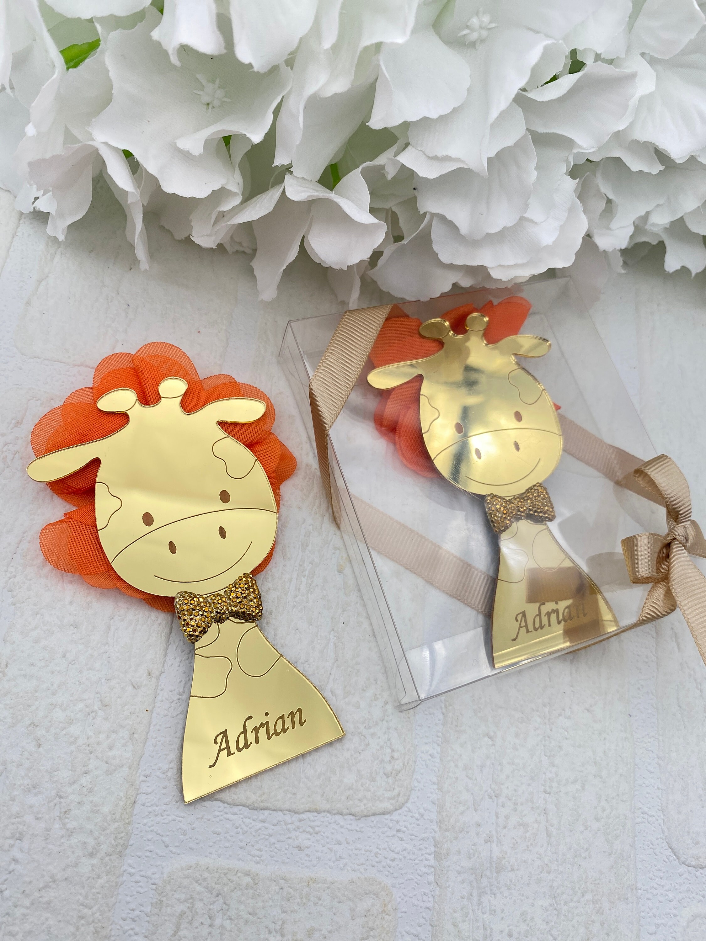 Giraffe Birthday Party Favor, Welcoming Party, Safari Theme Magnetic ...