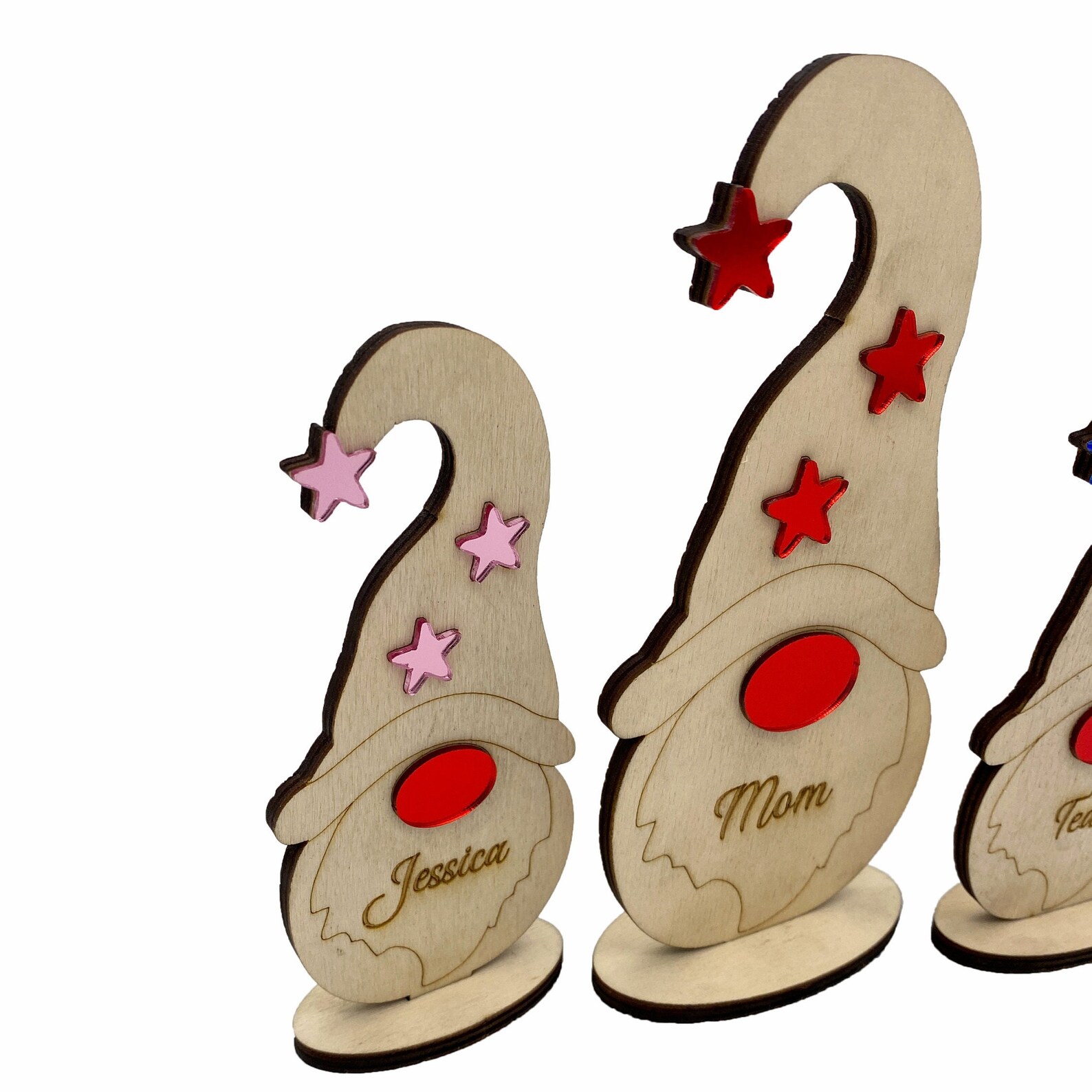 Personalised Christmas Gnomes Freestanding Family Christmas - Etsy