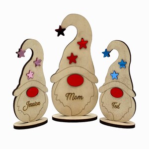 Personalised Christmas Gnomes, Freestanding Family Christmas ...