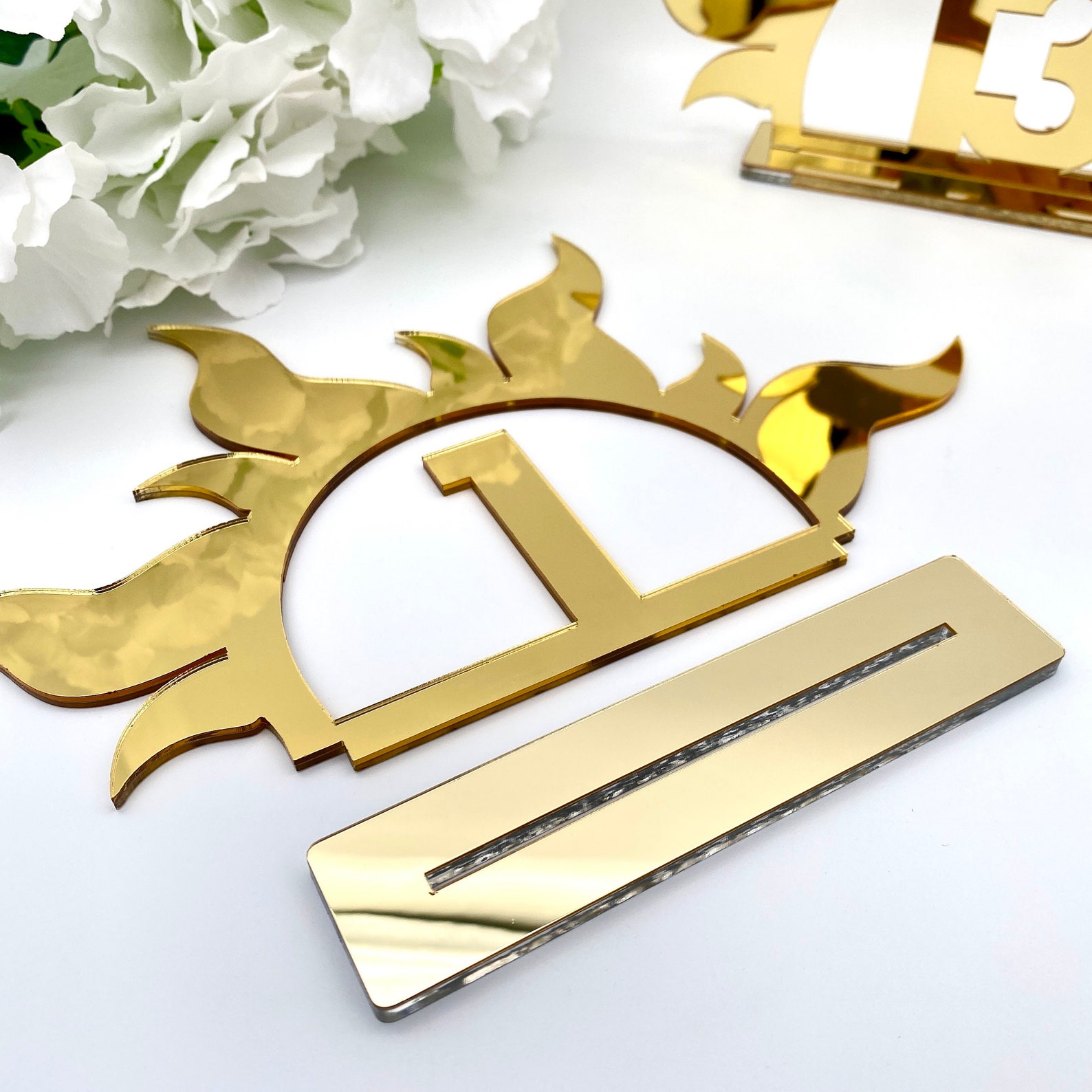 Tangled Sun Table Numbers With Stand, Quinceanera, Princess Party ...