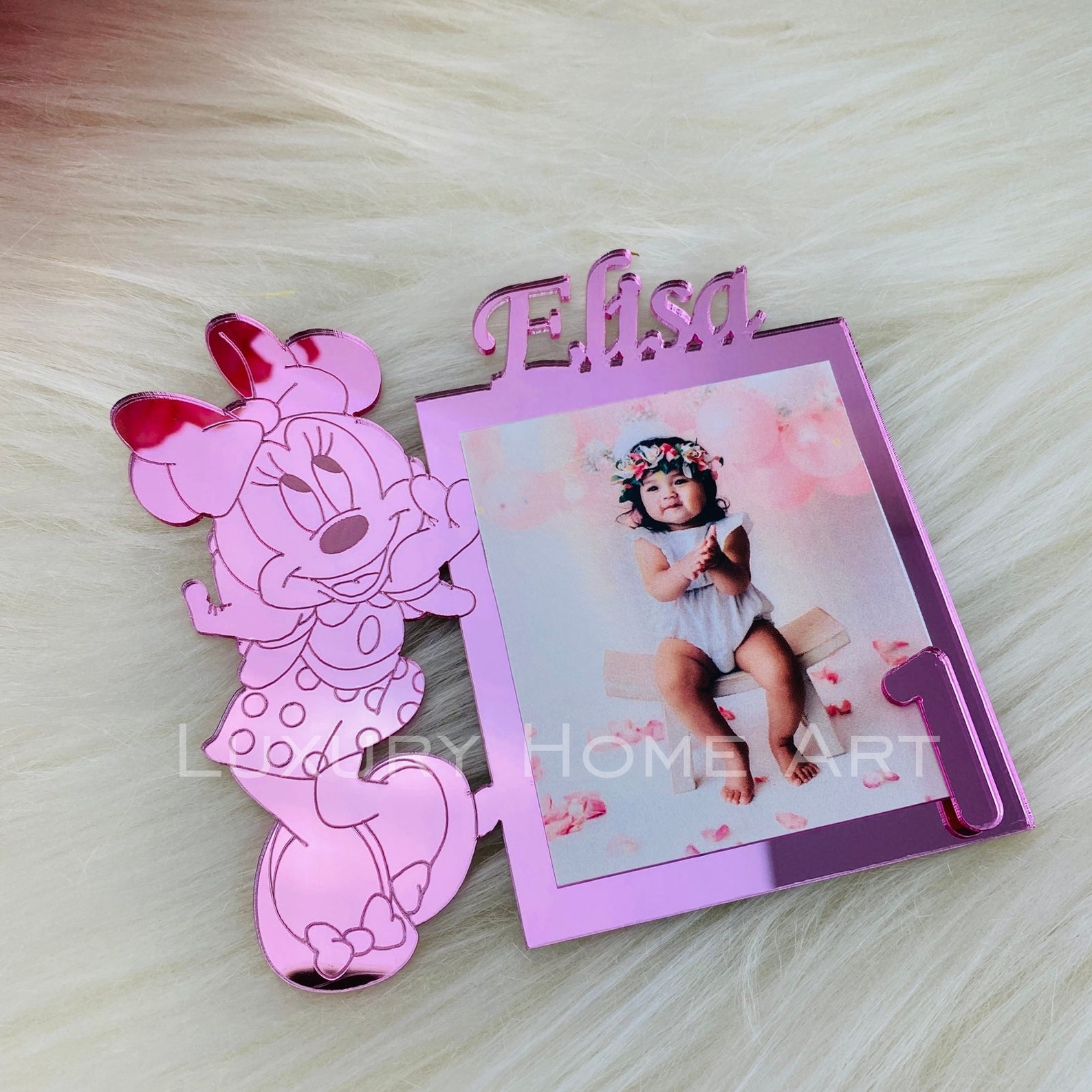 Minnie Mouse Party Favors for Kids Pink Birthday Frame - Etsy