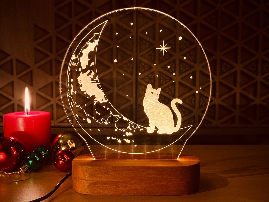 Gift for Cat Lover, Kitty Cat Night Light, Night Light for Children ...
