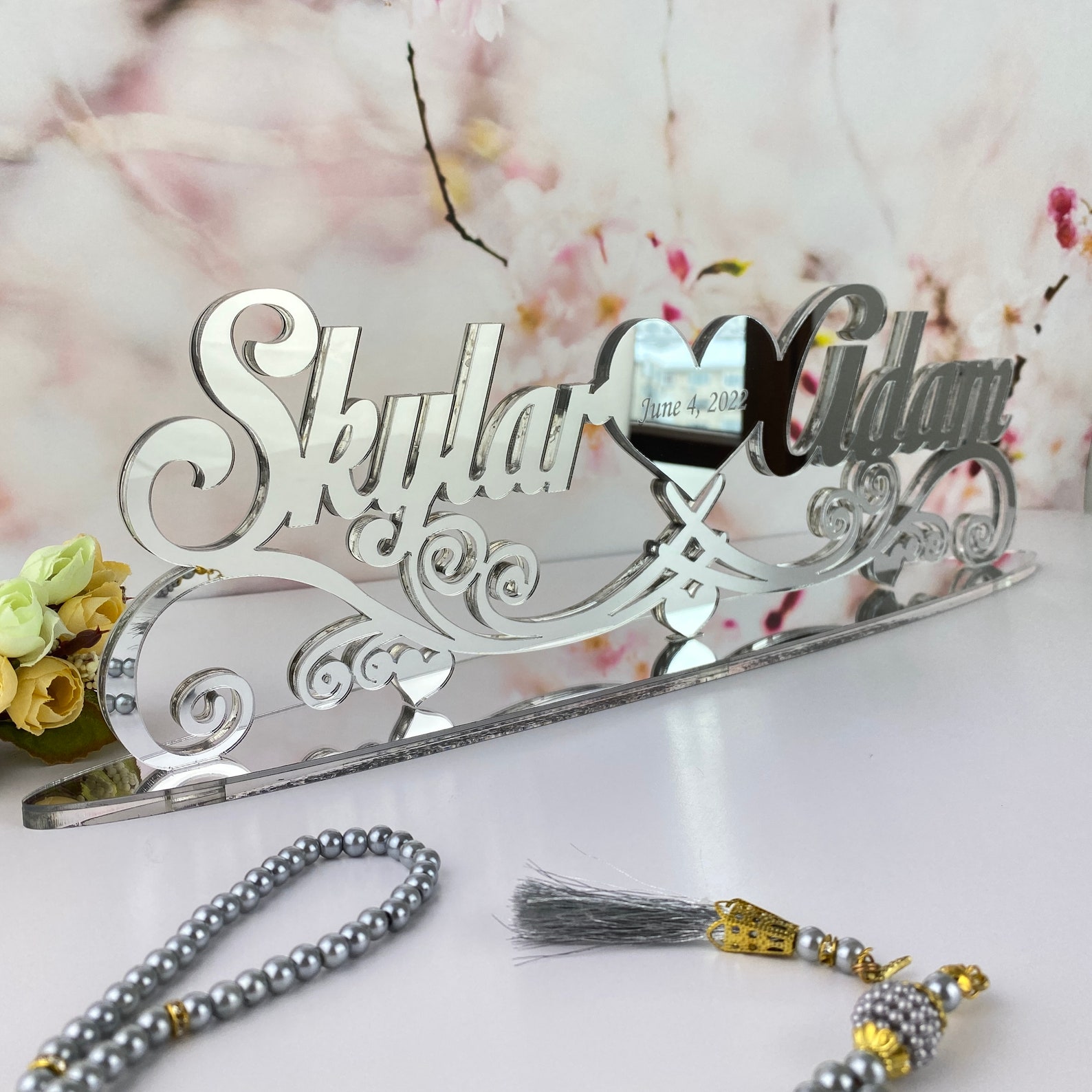 Couples Names Sign, Personalized Wedding Gift, Wedding Table Decor ...