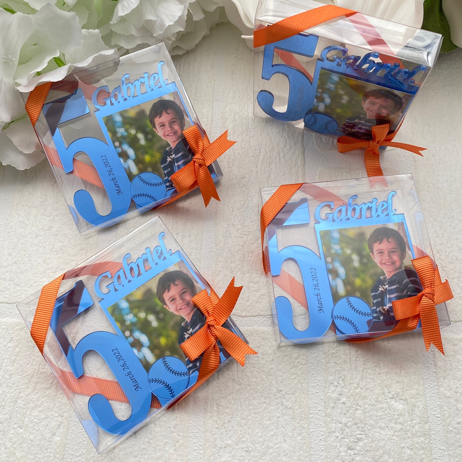 5th Age Birthday Photo Frame, Fifth Birthday Party Favor, Personalized ...