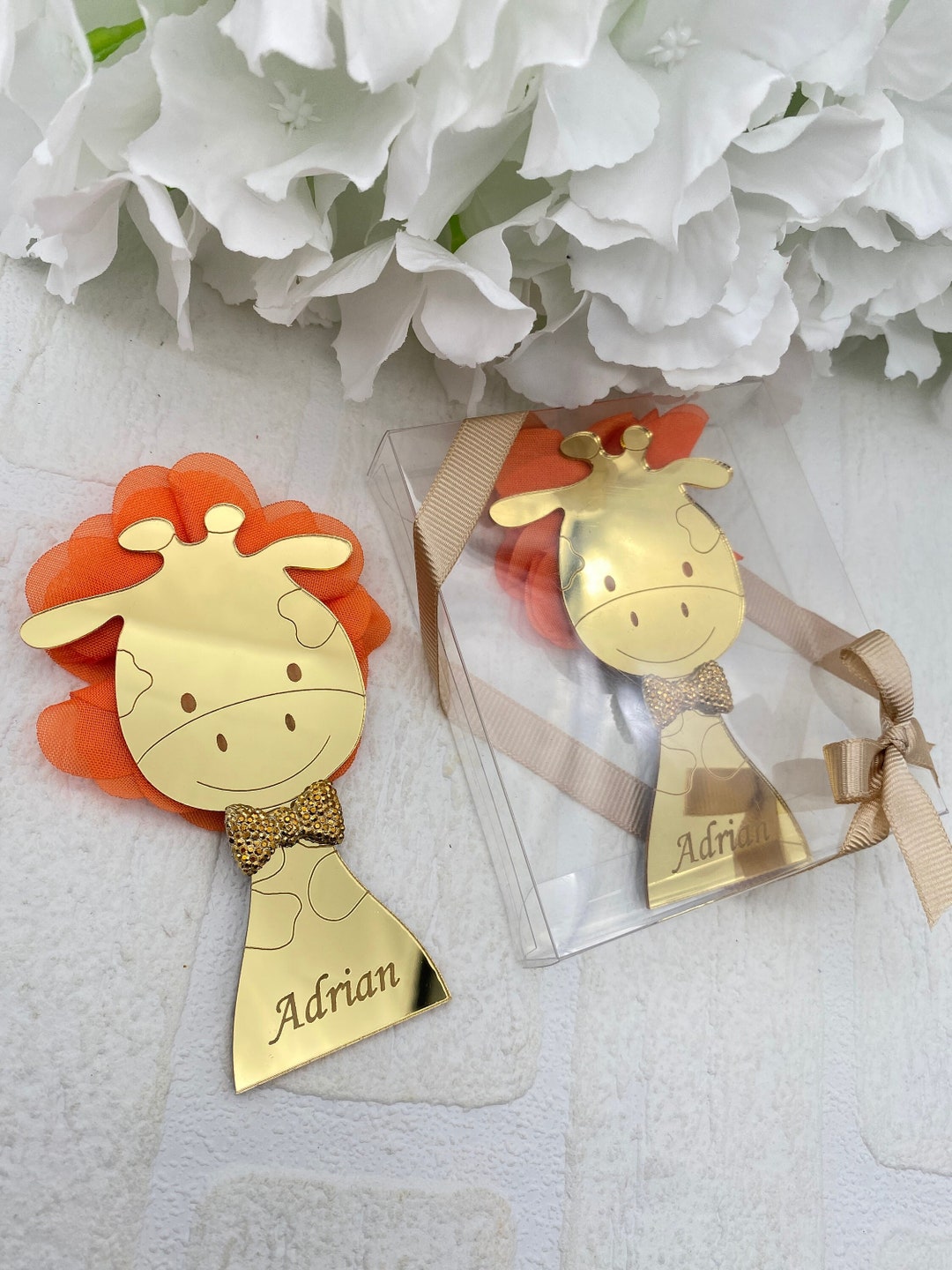 Giraffe Birthday Party Favor, Welcoming Party, Safari Theme Magnetic ...