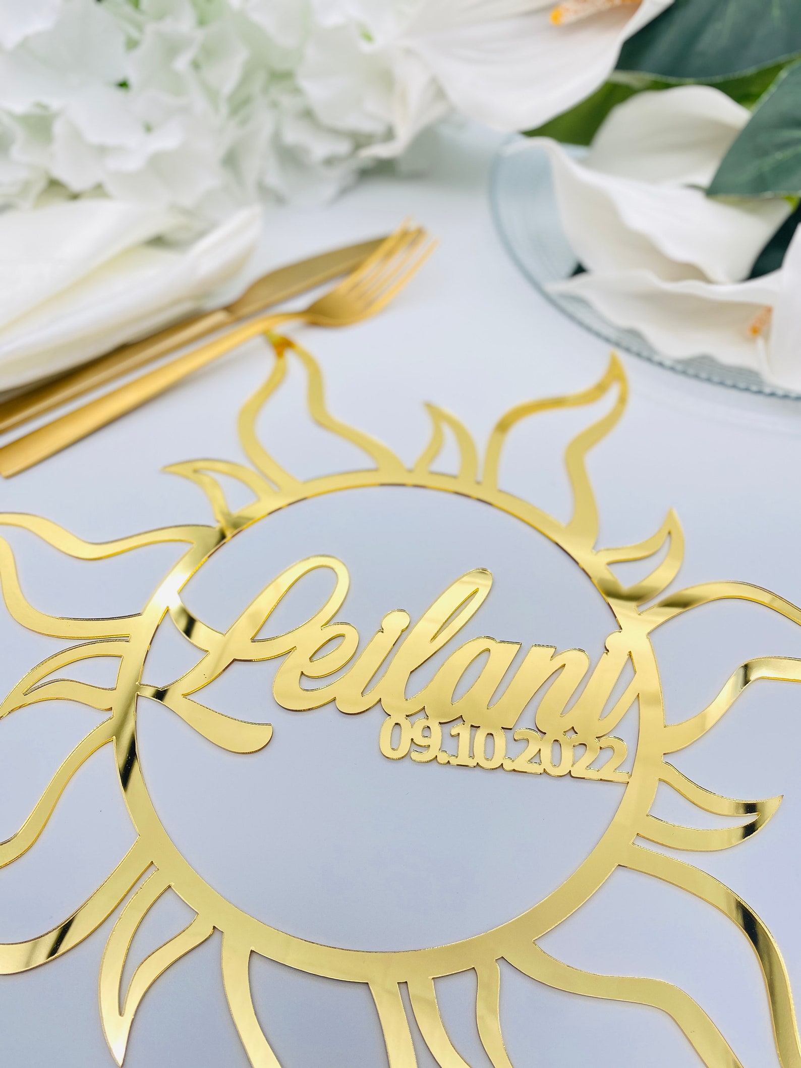 Tangled Sun Table Decor, Charger Plate, Quinceanera Party, Princess ...