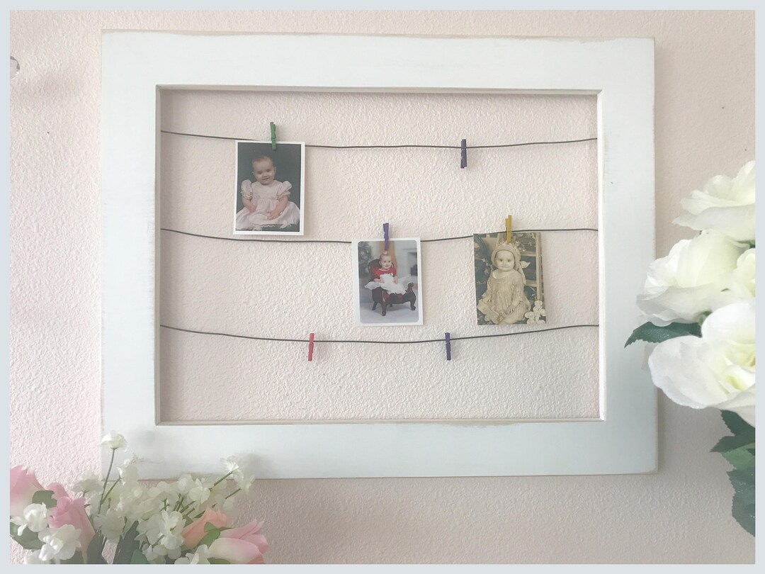 Framed Wire Photo Display With Mini Clothespins ~ Display Photos / Kids ...