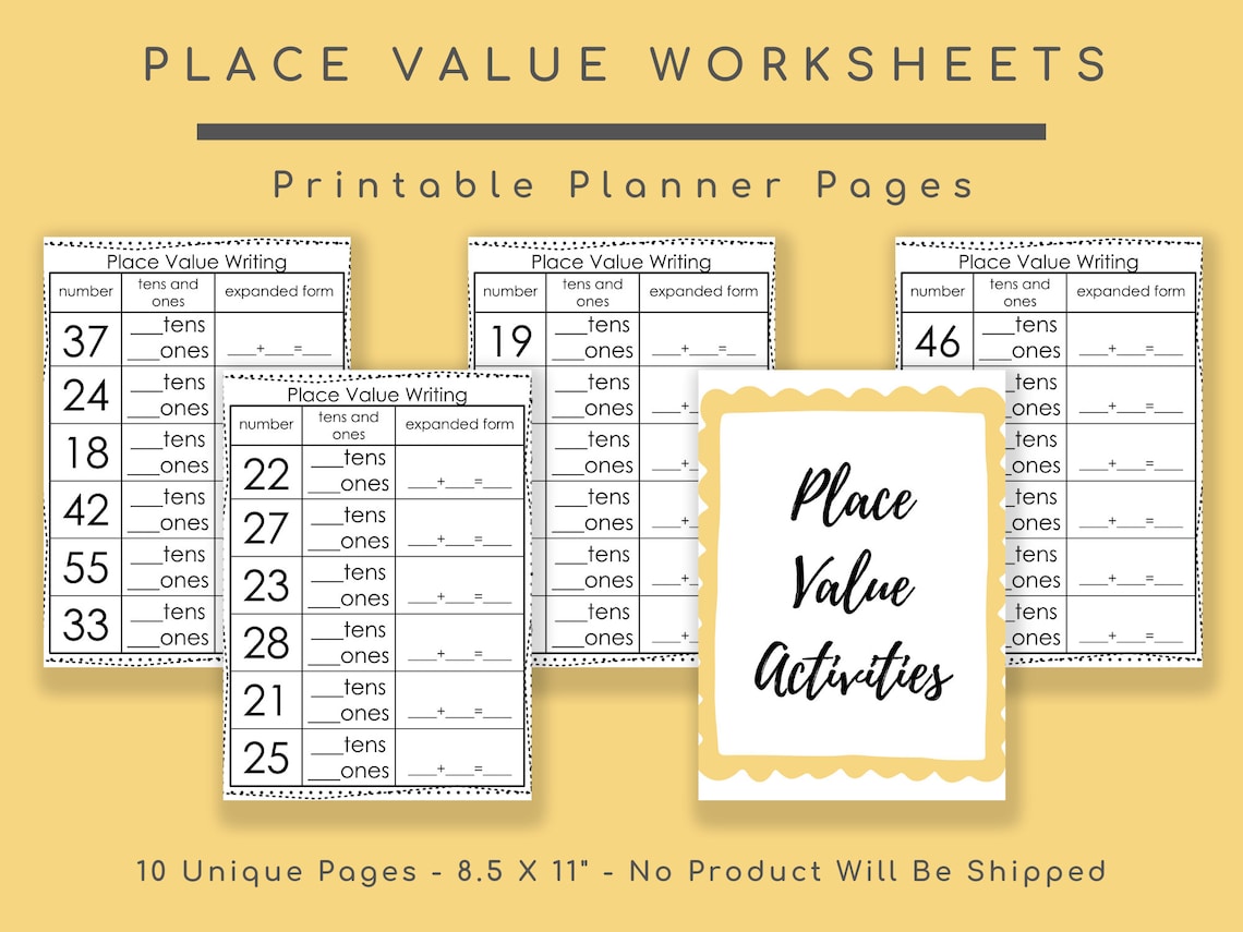 Place Value Math Homeschool Montessori Addition Chart - Etsy