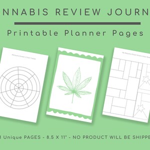 Cannabis Review, Printable Journal, Medical Marijuana, 420 Weed, Pot ...