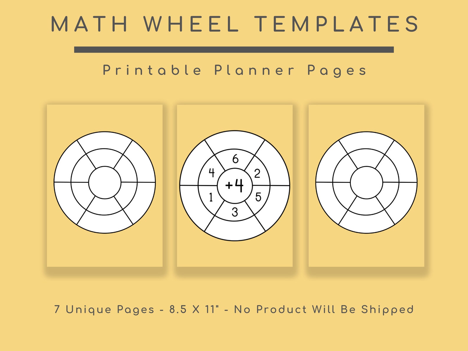 Math Wheel Printable Templates DIY Arithmetic Problems - Etsy.de
