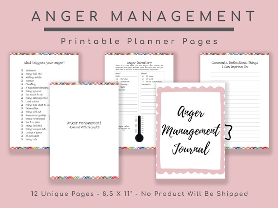 Mental Health Anger Management Techniques Printable Coping - Etsy