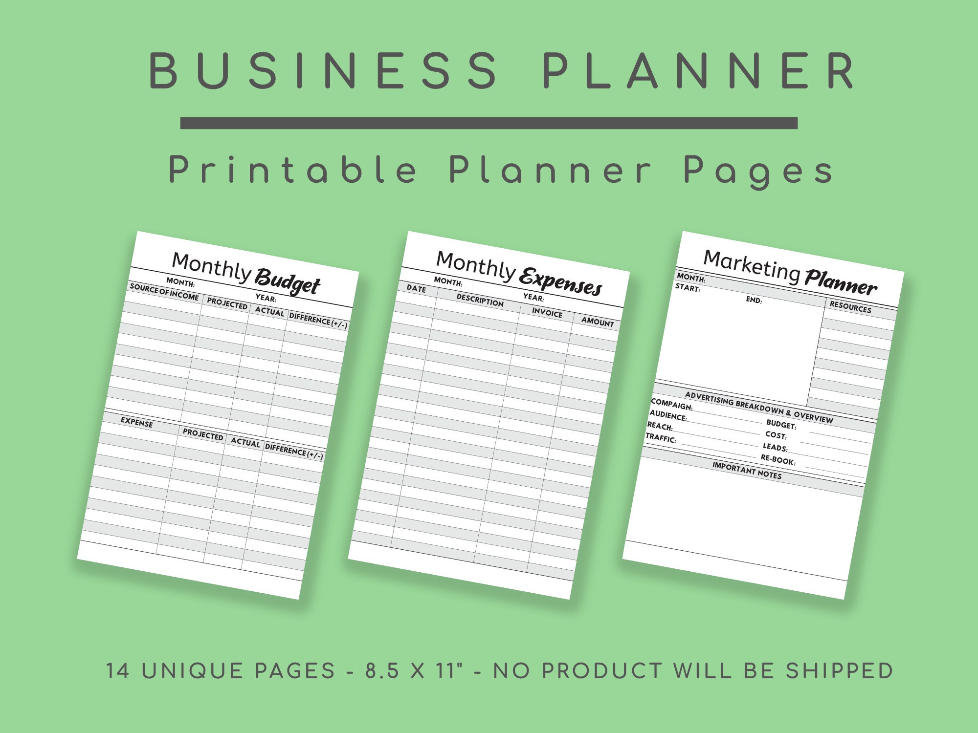 Business Planner, Small Business, Binder Business, Organizer, Direct ...