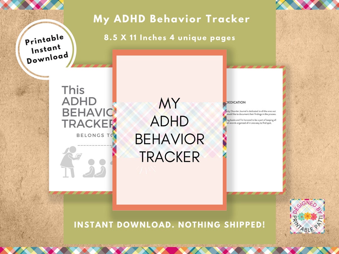 ADHD Planner, Daily Mental Health, Attention Deficit Disorder, Student ...