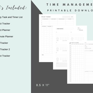Time Management Printable Worksheets, Calendar, Productivity, Daily ...