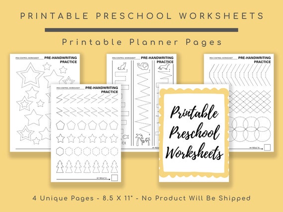 Handwriting Practice Homeschool Tracing Kindergarten | Etsy