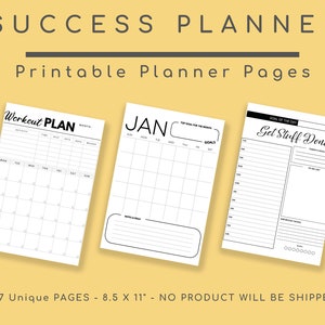 Success Planner, Goal Setter, Goal Planning, Success Tracker, Template ...