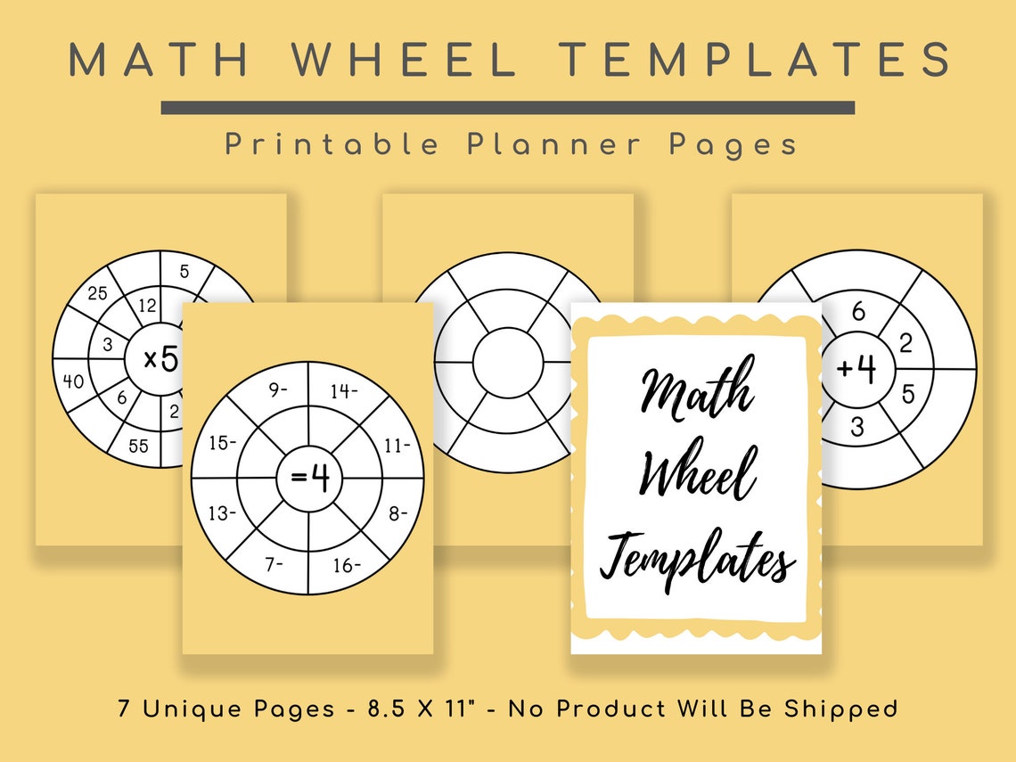 Math Wheel, Printable Templates, DIY Arithmetic Problems, Addition ...