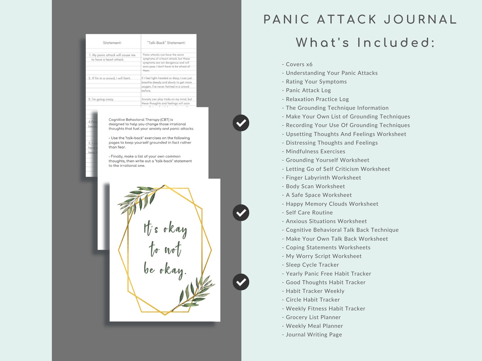 Panic Attack Therapy Journal, Panic Disorder, DSM5, Counseling Relief ...
