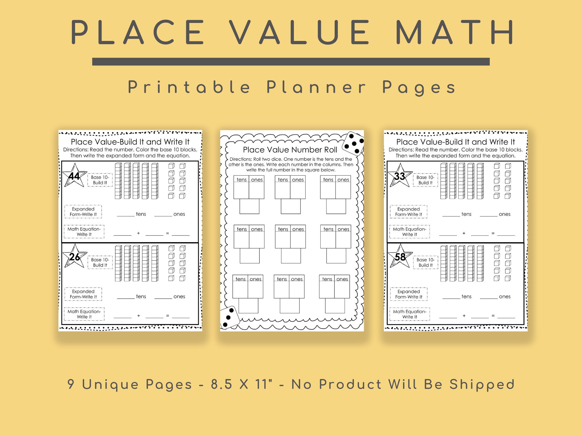 Place Value, Math Printable, Homeschool Maths, Counting Numbers ...