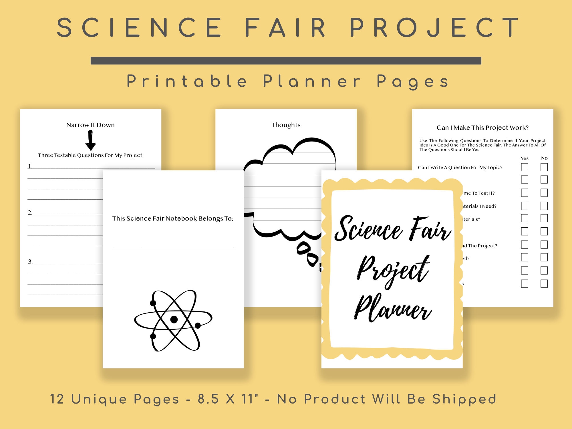 Science Fair Project Notebook