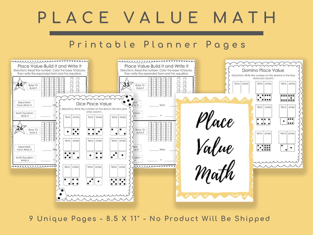 Place Value, Math Printable, Homeschool Maths, Counting Numbers ...