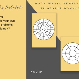 Math Wheel, Printable Templates, DIY Arithmetic Problems, Addition ...