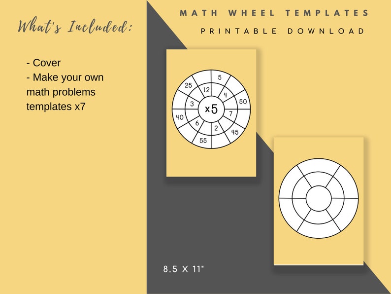 Math Wheel, Printable Templates, DIY Arithmetic Problems, Addition ...