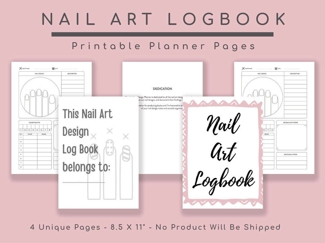 Nail Art Printable, Beauty Salon, Instant Download, Gift for Her, Nails ...