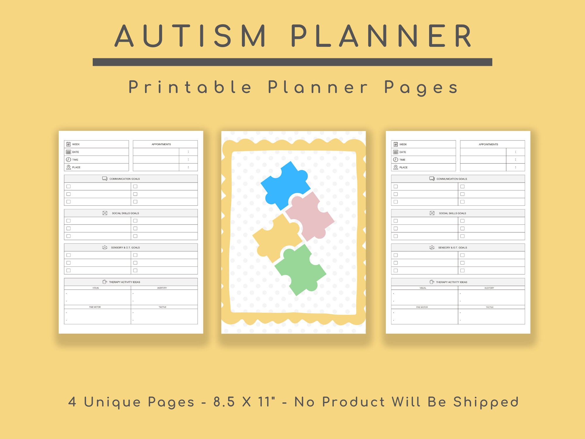 Autism Awareness Puzzle Pieces Autistic Behavior Special - Etsy