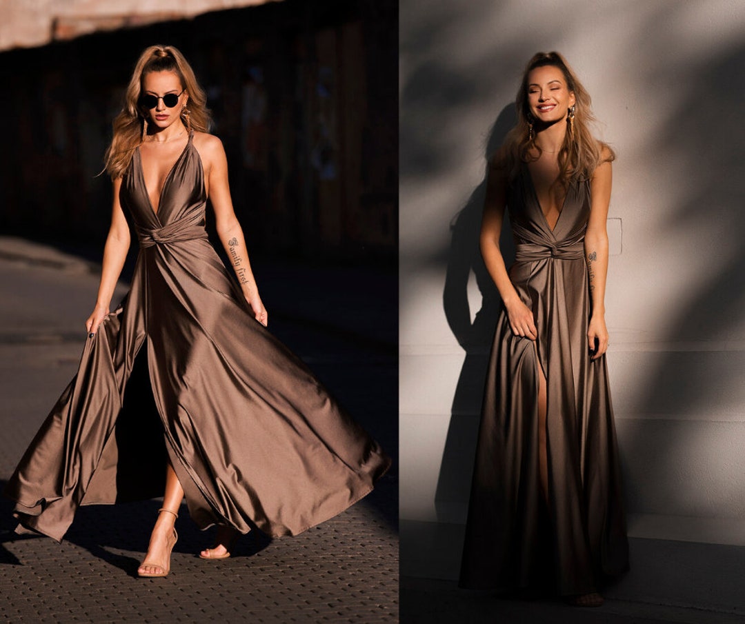 Ash Grey Infinity Dress Elegant Dress for Women Prom - Etsy