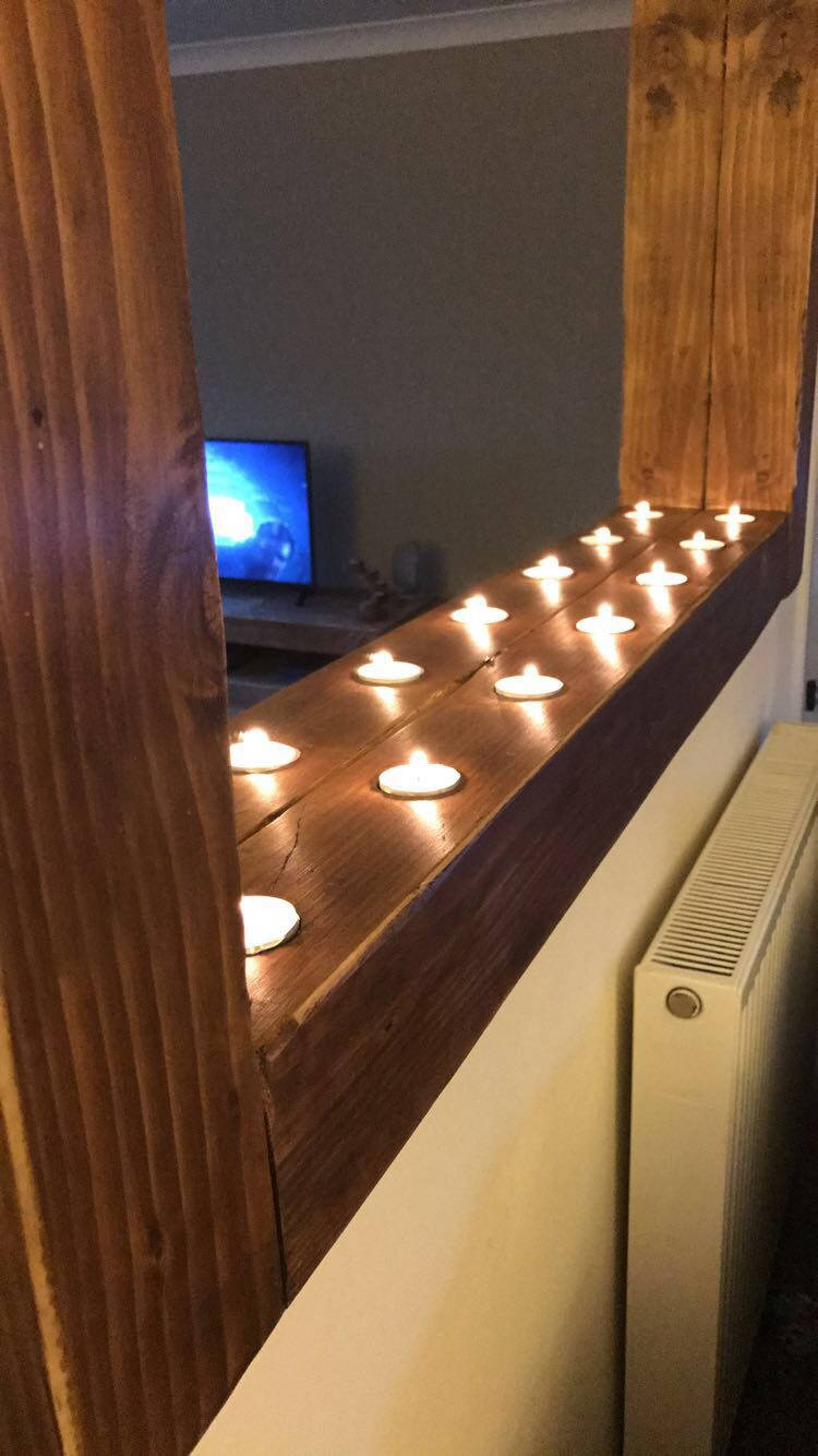 Handmade Chunky Framed Mirror With Tea Light Holders - Etsy