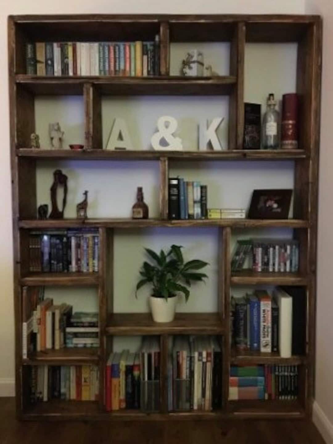 Rustic Bookshelf - Etsy