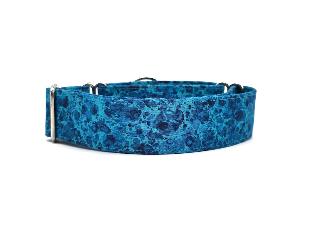 Teal Blue Water Dog Collar - Ocean Collar - Martingale Collar - Etsy