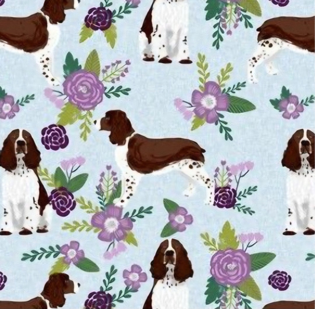 English Springer Spaniel Dog Show Lead Organizer - Light Blue & Purple ...