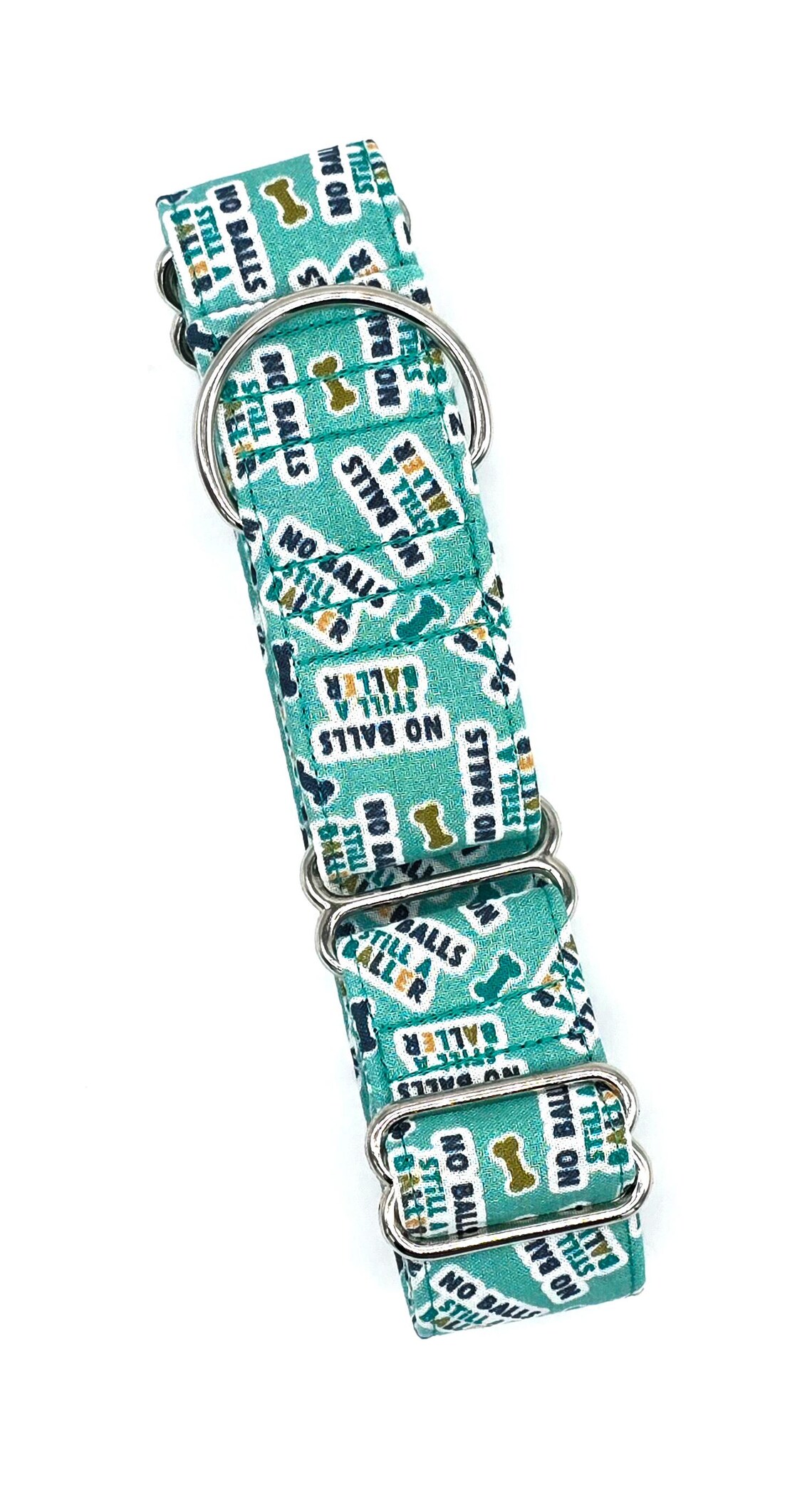 No Balls Still A Baller Dog Collar - Humorous Collar - Teal Blue Collar ...