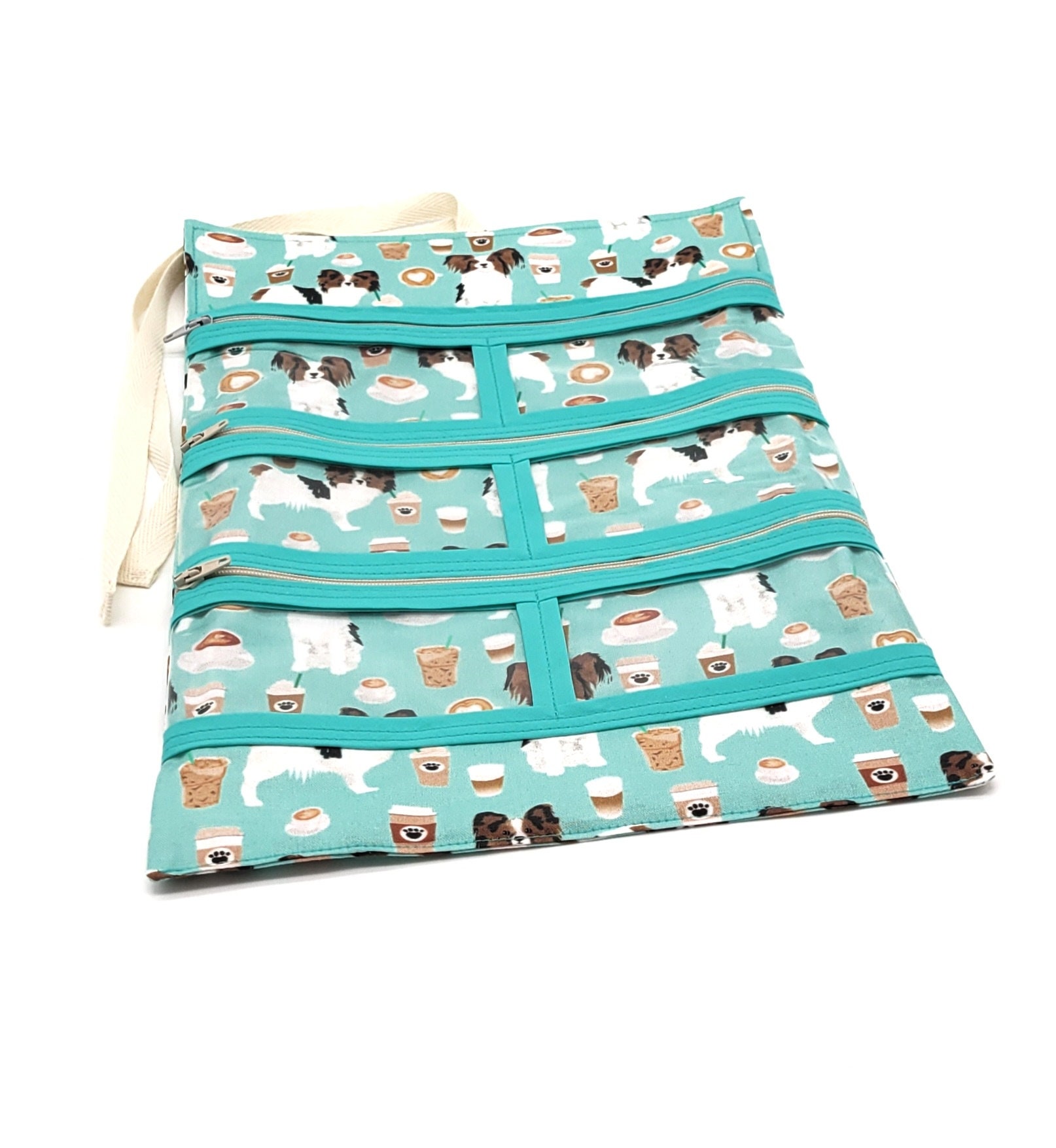 Papillon Dog Show Lead Organizer - Teal Coffee Latte - Show Lead Holder ...