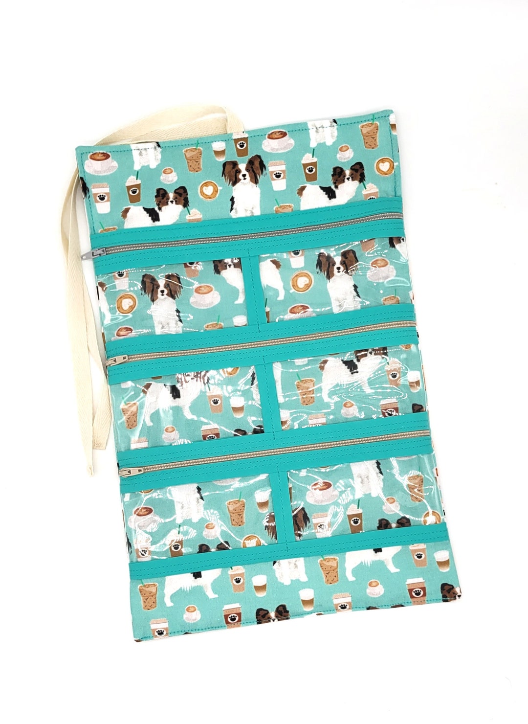 Papillon Dog Show Lead Organizer - Teal Coffee Latte - Show Lead Holder ...