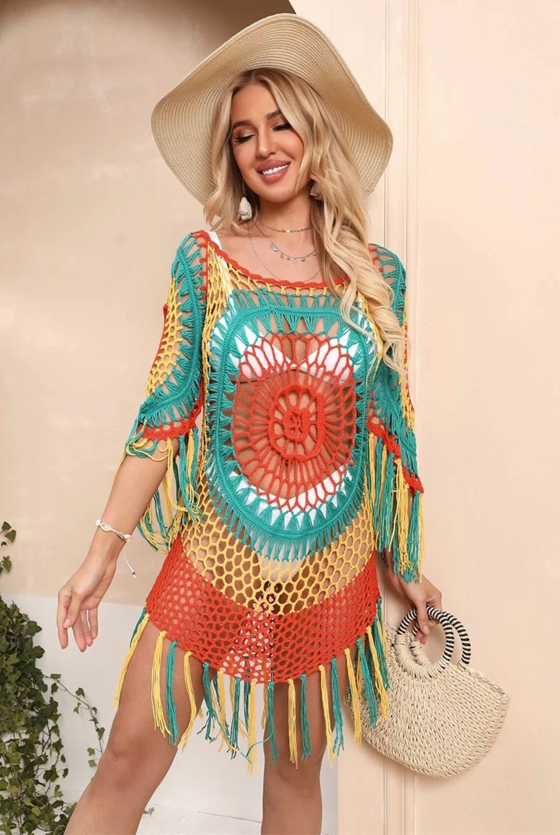 Boho Dress Crochet Dress Boho Maxi Dress White Dress - Etsy