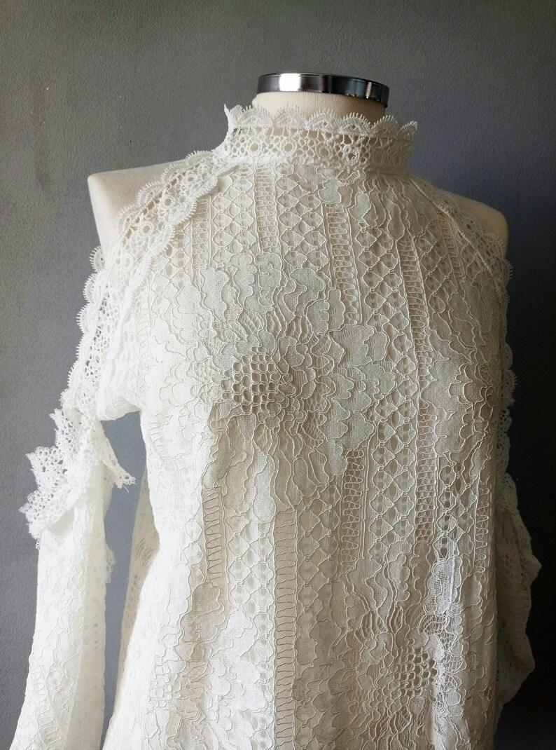 Boho Lace Blouse Boho Blouse Boho Lace Bohemian Lace | Etsy