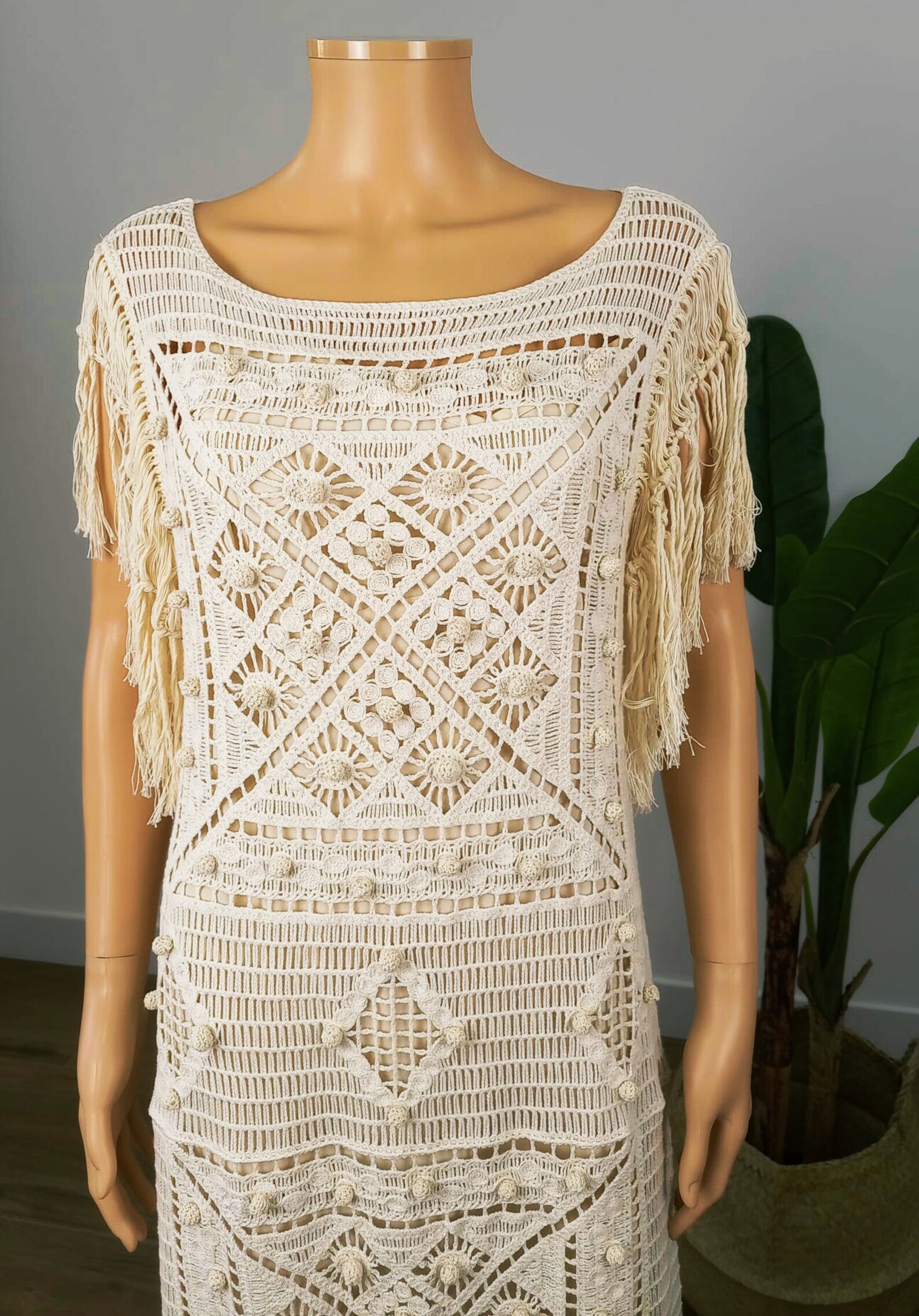 Boho Dress Crochet Dress Boho Maxi Dress White Dress - Etsy