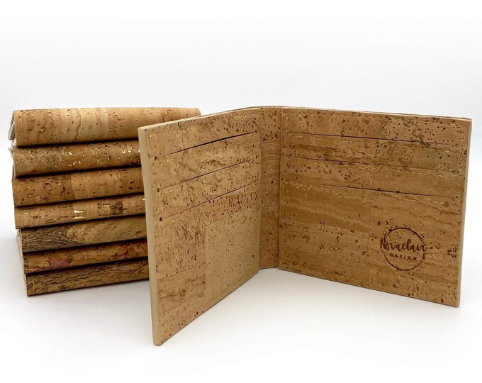 Men's Cork Bifold Wallet, Portuguese Cork Wallet, Cork Bifold Wallet ...