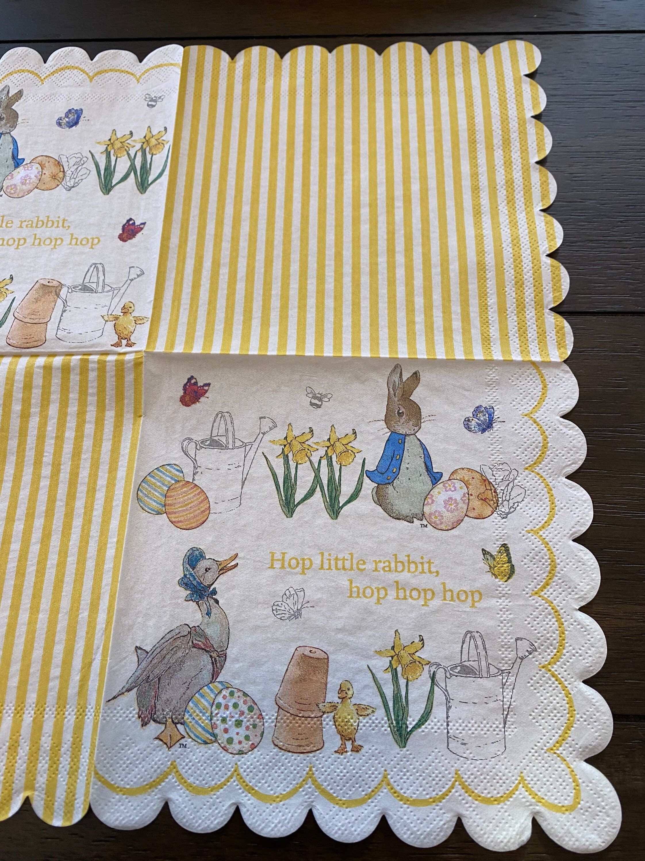 Peter Rabbit Beatrix Potter Set of 4 Decoupage Paper Napkins - Etsy