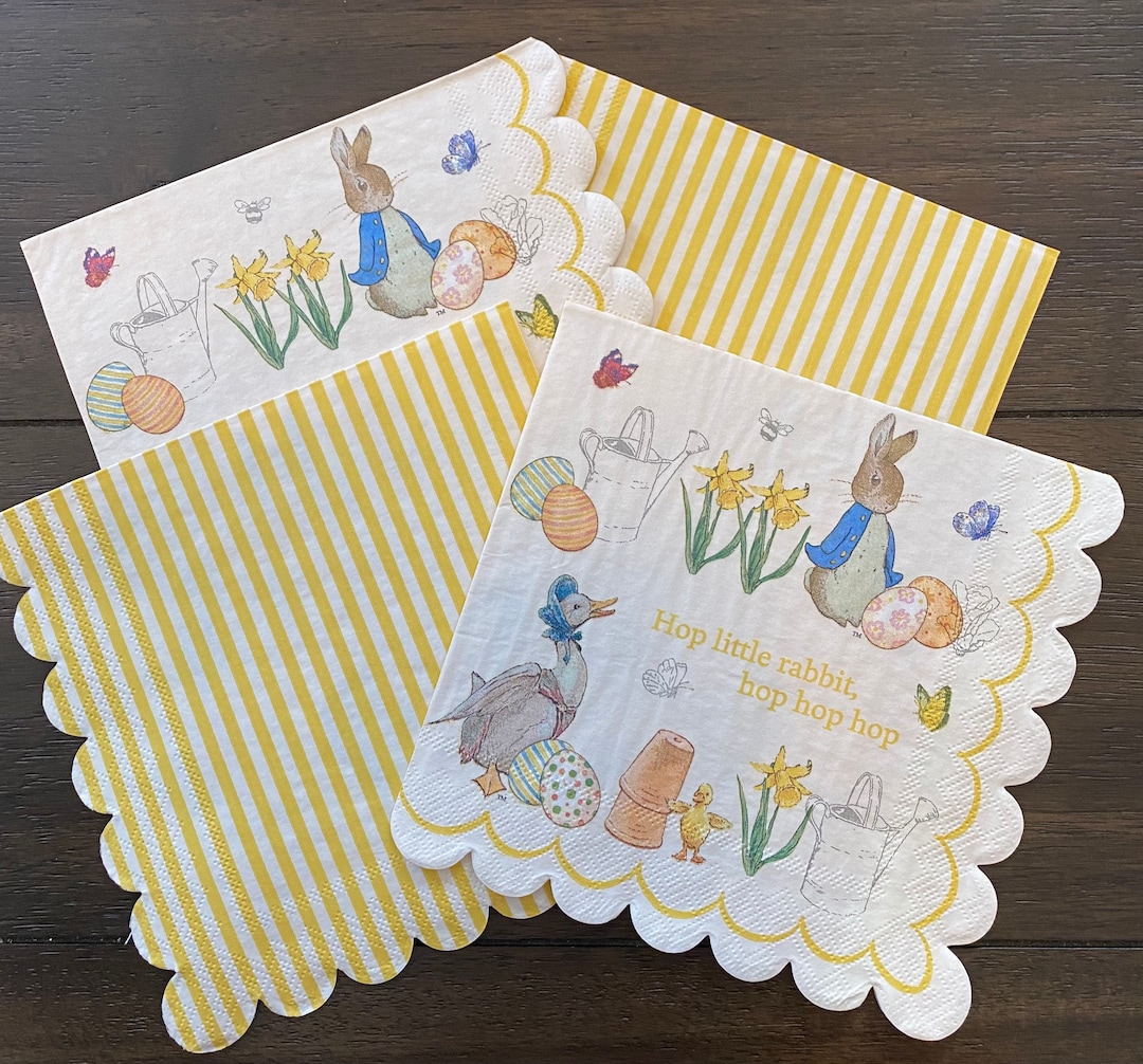 Peter Rabbit Beatrix Potter Set of 4 Decoupage Paper Napkins - Etsy