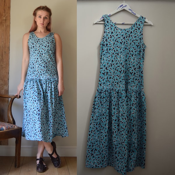 90s Blue Fish Dress - Etsy