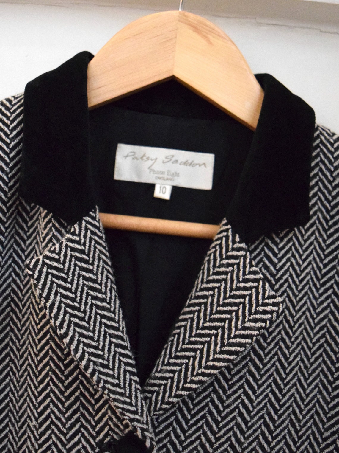 90s Phase Eight by Patsy Seddon Herringbone Coat Dress. UK 10. Wool ...