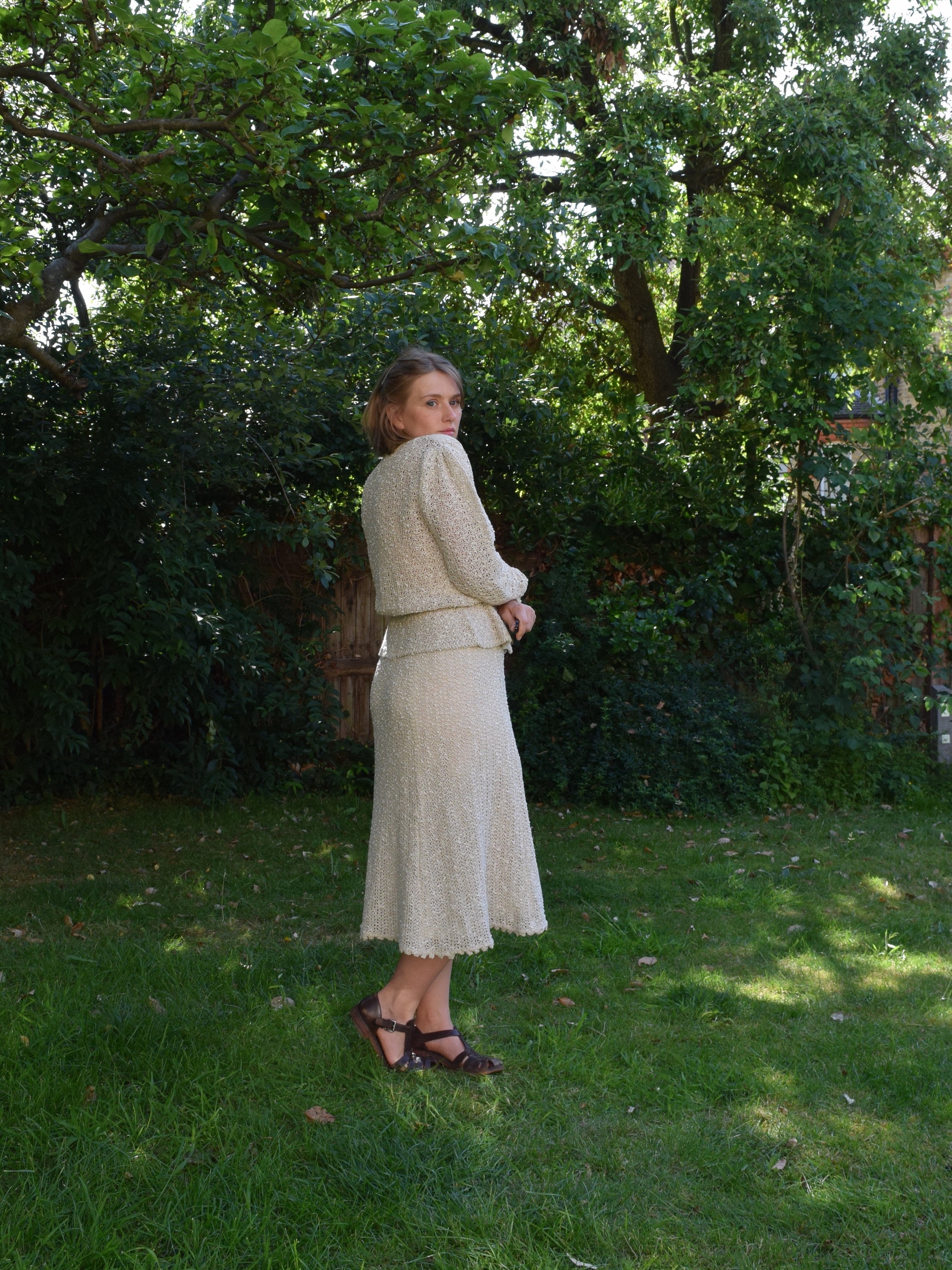 70s Pallas Crochet Linen Two Piece Set. Size Medium. Hand Loomed ...