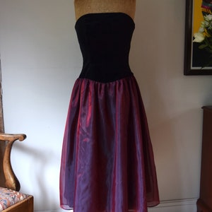 Opera by Richards Velvet Strapless Dress. 27" Waist / Small ...