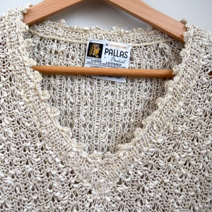 Pallas Hand Loomed Linen Skirt and Blouse Set. Size Large. White, Cream ...