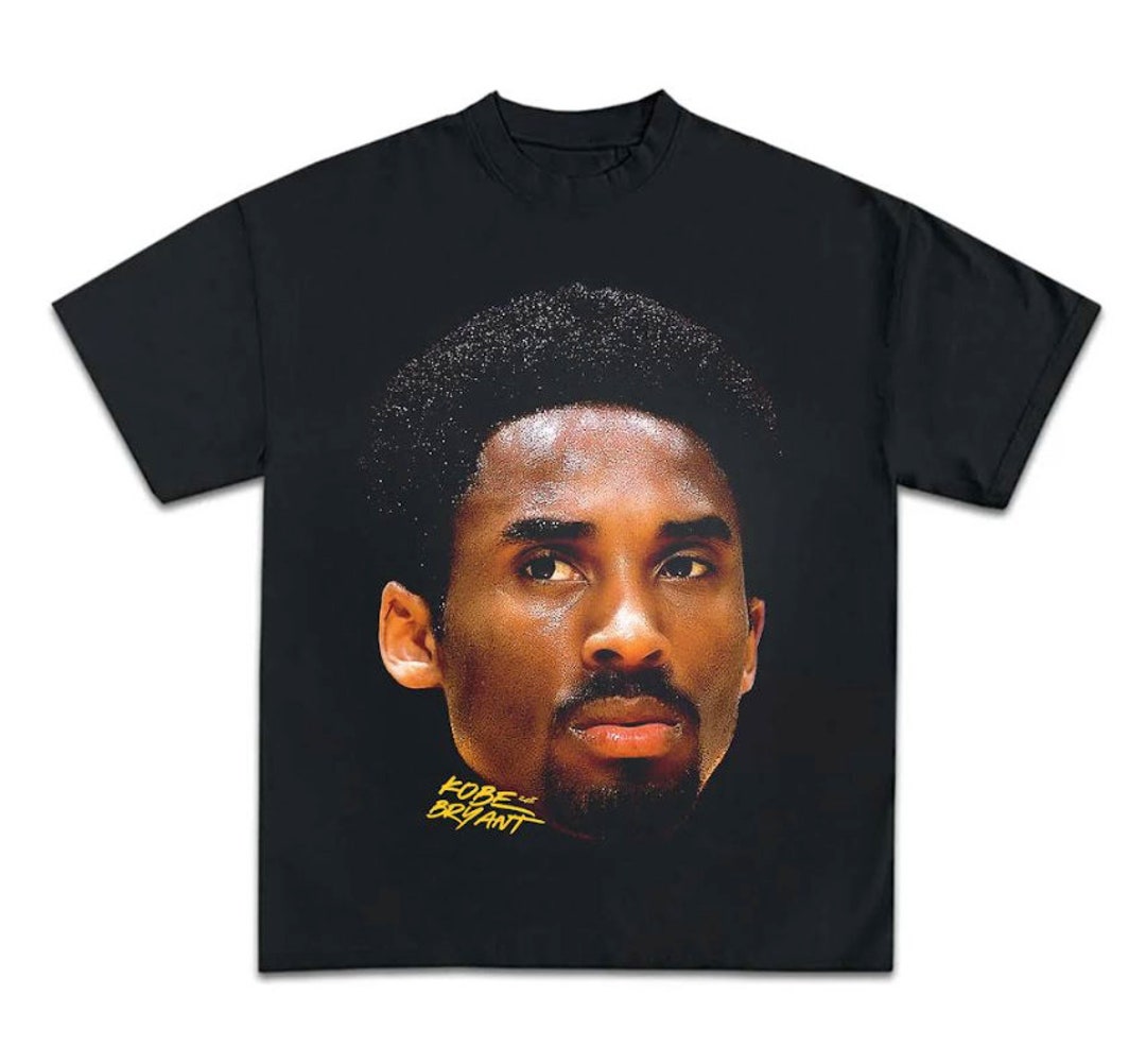 Kobe Bryant Big Head Basketball Graphic Sports T Shirt New Black Modern ...